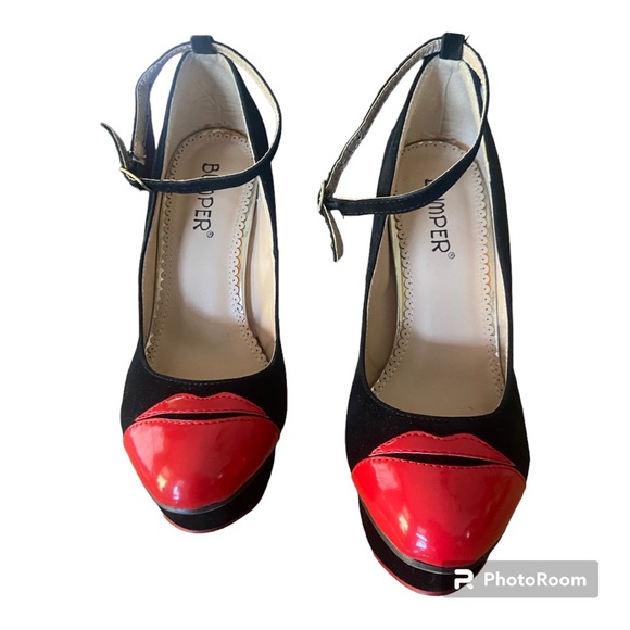 Bumper | Shoes | Heels And Lips Shoes By Bumper 5 Heels Platform Dress ...